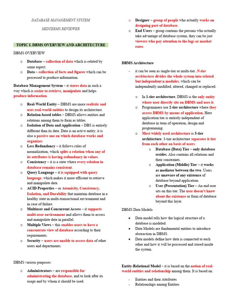 Database Management System Pdf Relational Database Databases