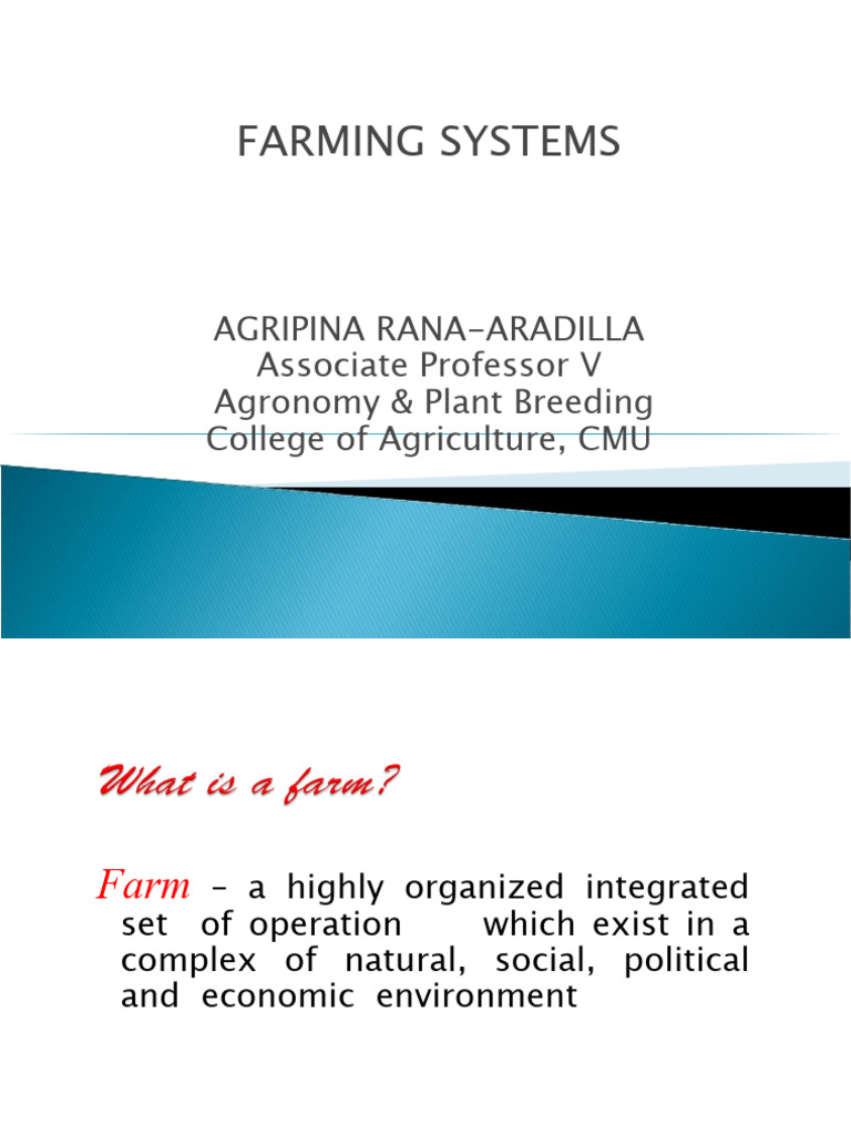 Understanding Farming Systems Dynamics | PDF | Agriculture | Crop Rotation