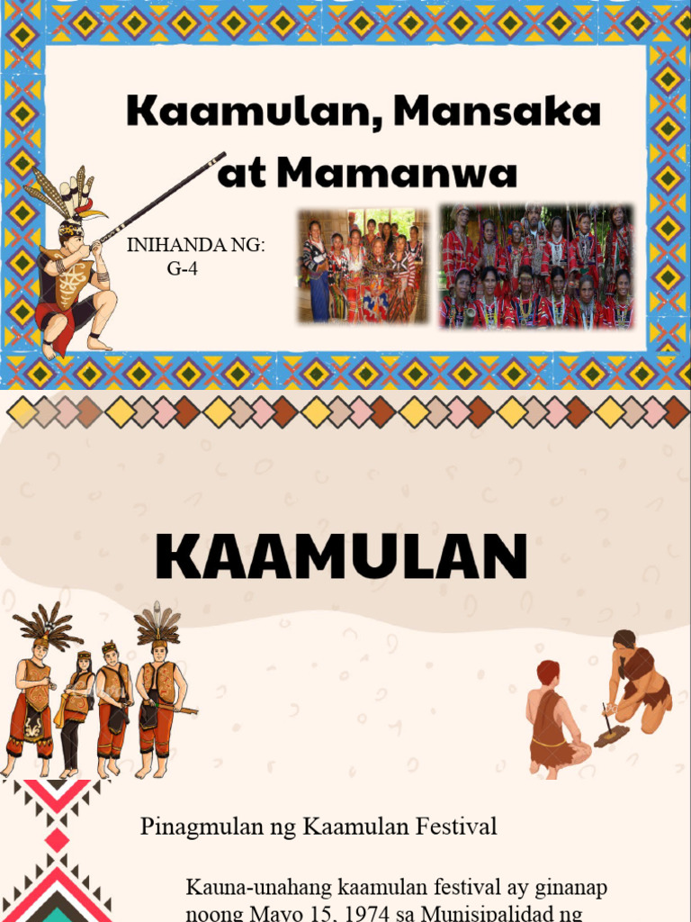 Kaamulan Mansaka at Mamanwa | PDF
