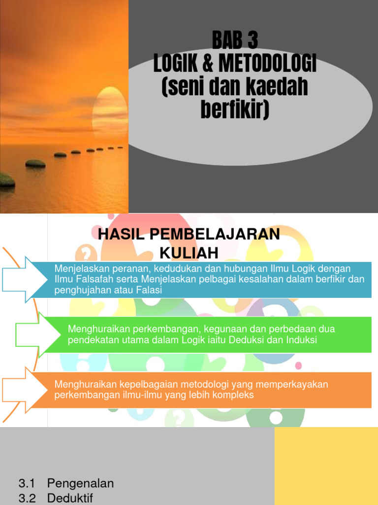 Bab 3 Logik Dan Metodologi (Seni Dan Kaedah Berfikir) | PDF