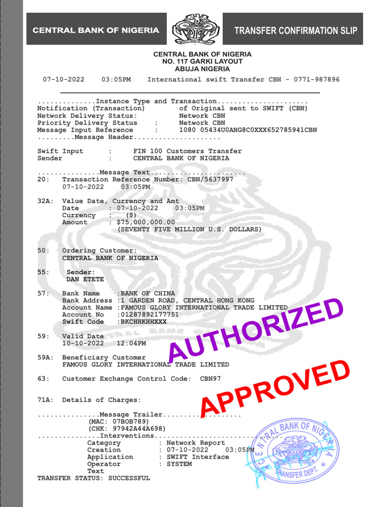Transfer Slip | PDF | Money | Economies