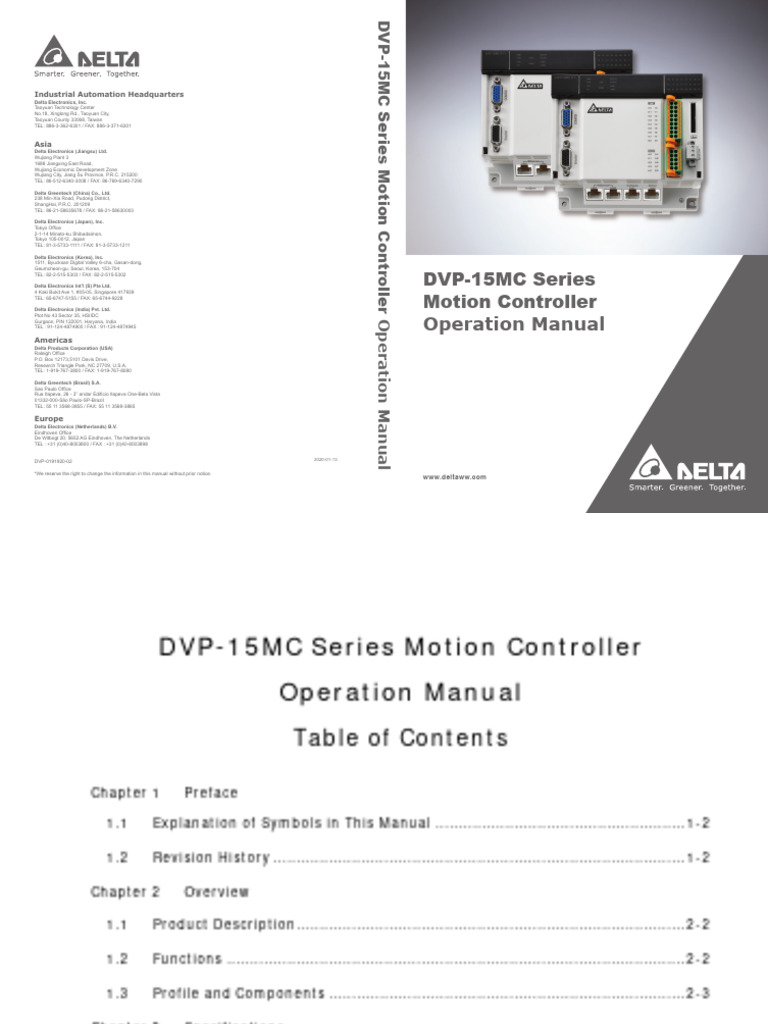 Delta Ia-plc Dvp15mc Om en 20200113 | PDF | Electrical Engineering | Computer Engineering