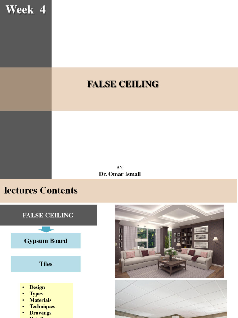 LECTURE 4 - Ceiling | PDF | Drywall | Tile