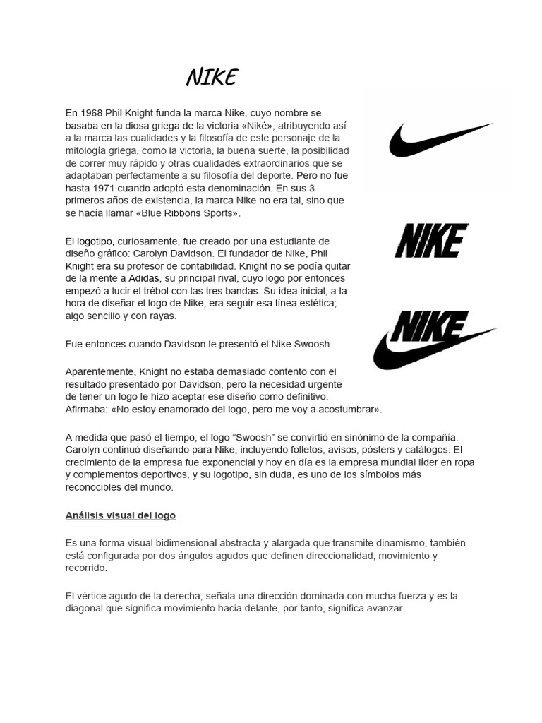 Análisis Logo de Nike | PDF | Nike