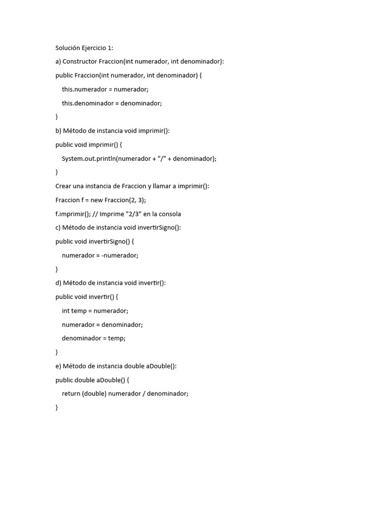 Ejercicios 1, 2, 3 | PDF | Constructor (Programación Orientada a Objetos) | Programación