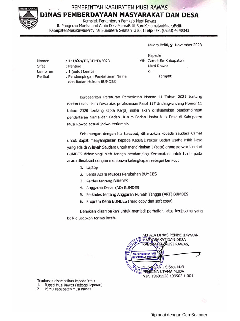 Surat BUMDES | PDF