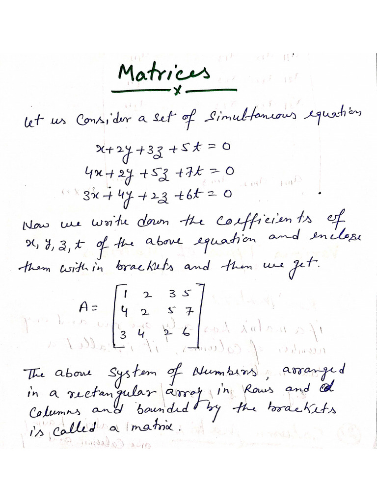 Matrices 2 | PDF