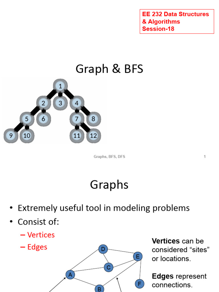 BFS_DFS | PDF | Vertex (Graph Theory) | Combinatorics