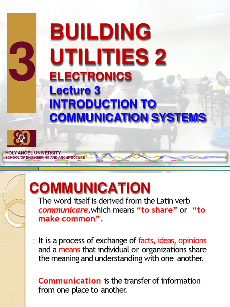 Bu2 - Lecture 9 - Introduction To Communication System-2 | PDF | Communication | Communications ...