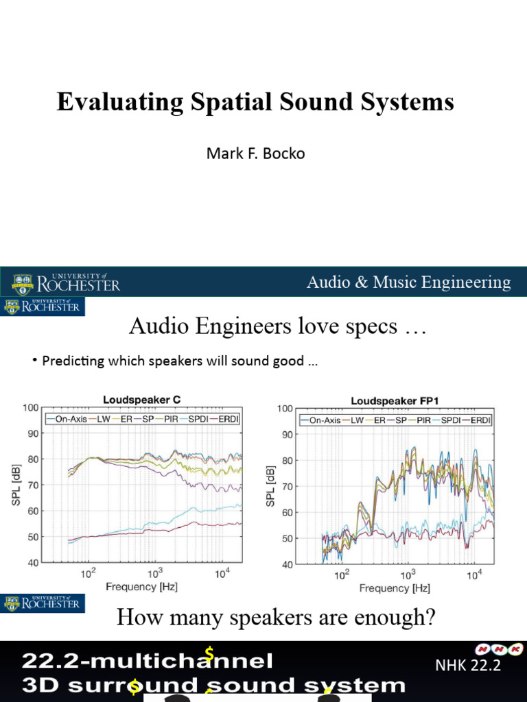 Evaluating Spatial Sound Systems | PDF | Sound | Audiology