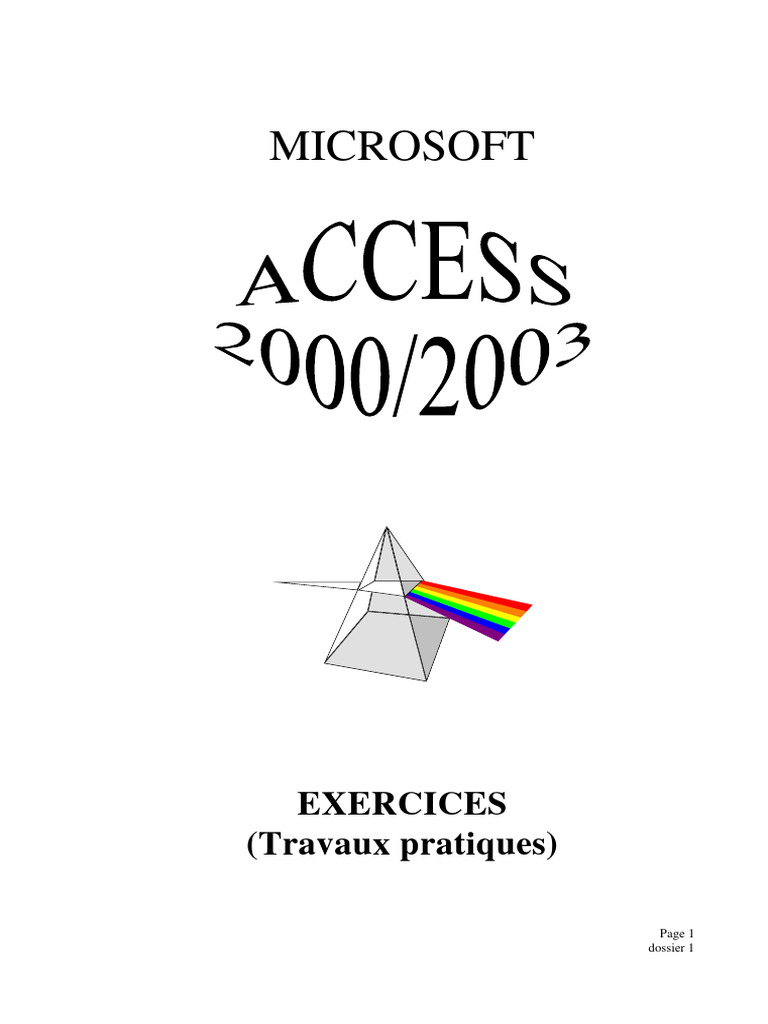 Exemple 0090 Exercices Access 2003 | PDF | Bases de données | Microsoft ...
