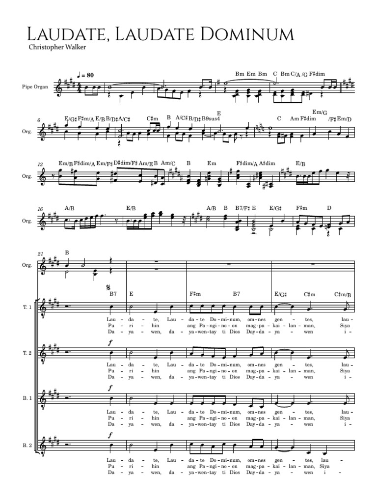 Laudate Laudate Dominum Christopher Walker | PDF