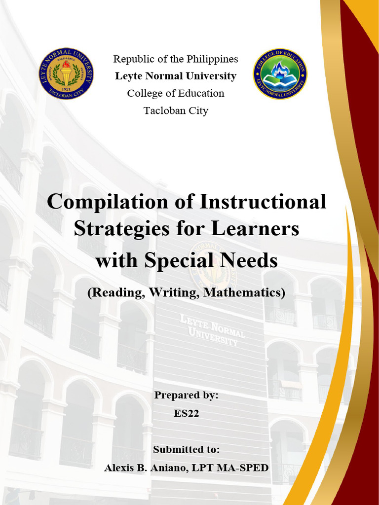 Compilation of Instructional Strategies For Learners With Special Needs | Download Free PDF ...