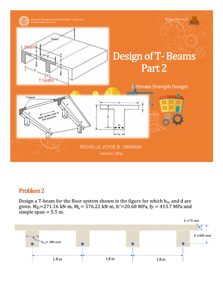 4.2 Design of T-Beams - Part 2 | Download Free PDF | Engineering
