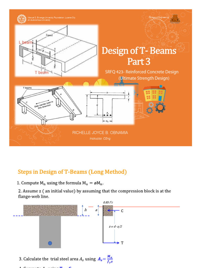 4.3 Design of T-Beams_Shortcut | PDF | Building Engineering | Engineering