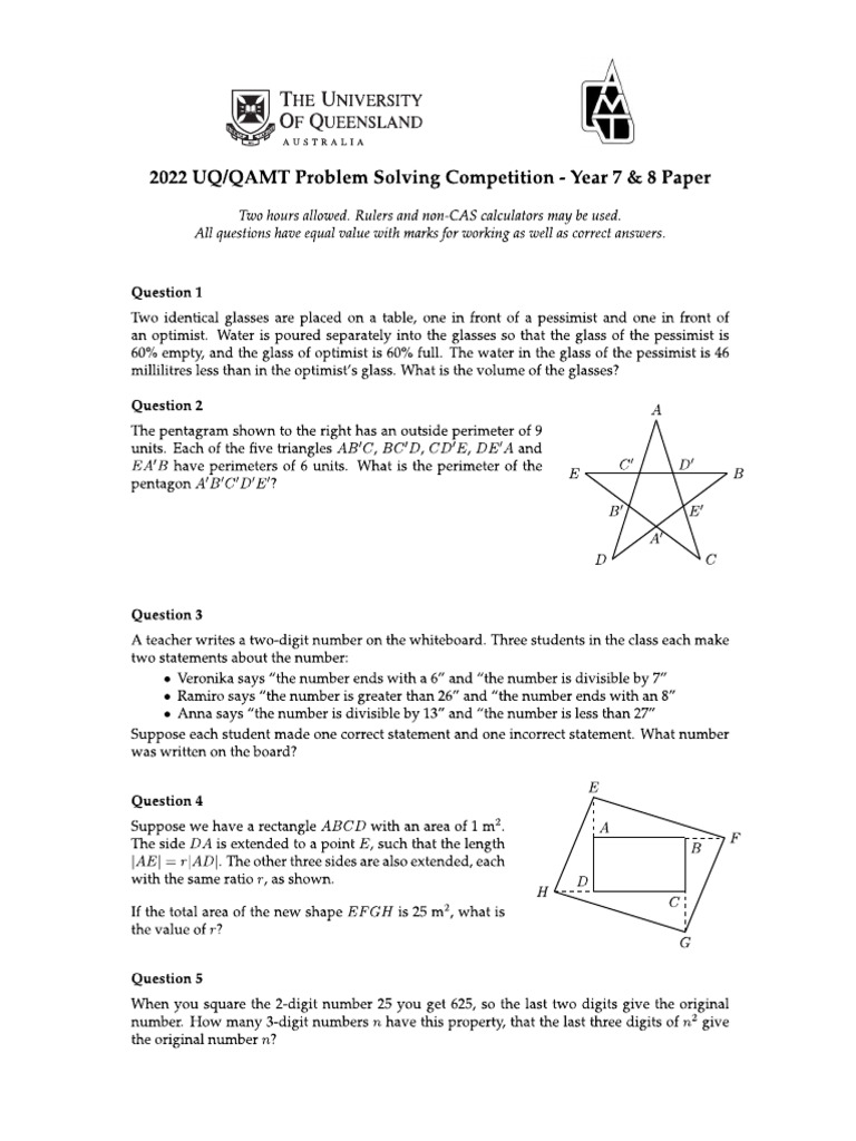 QAMT Worksheet | PDF