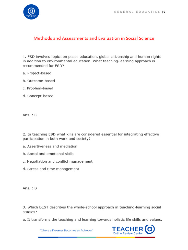 Assessment and Evaluation | PDF | Educational Assessment | Project ...