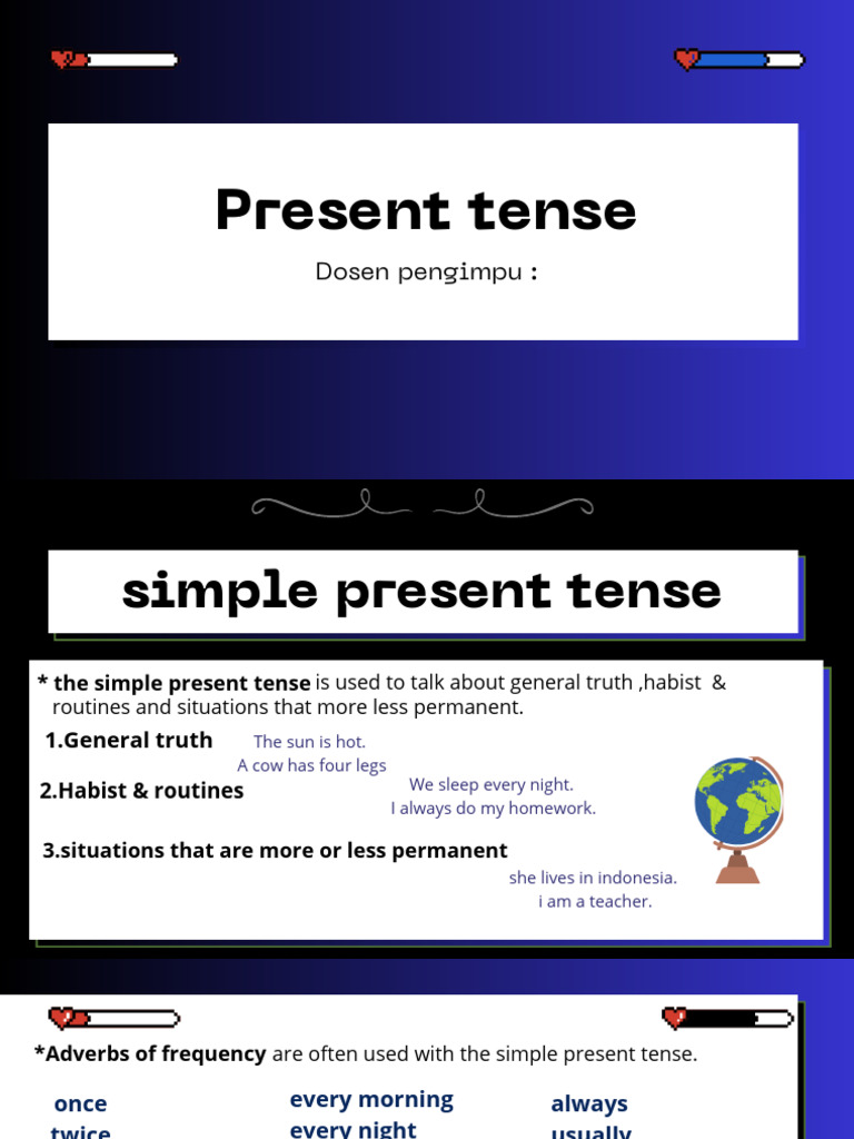 Present Tense | PDF | Verb | Grammatical Tense