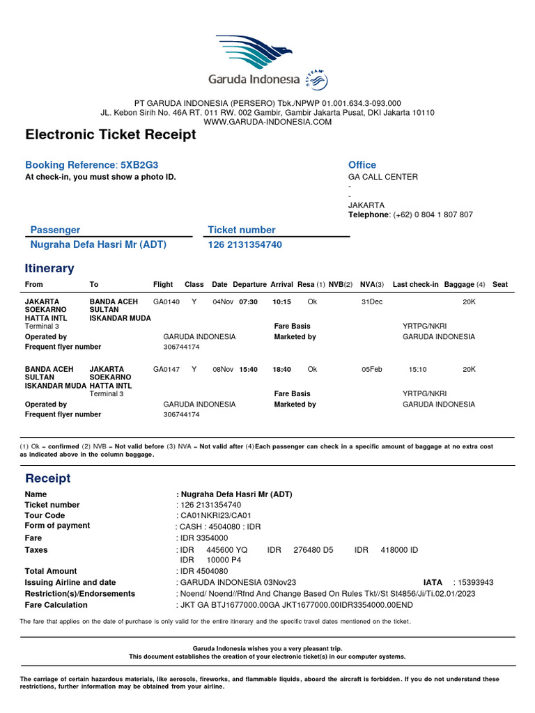 Your Electronic Ticket Receipt | PDF | Transport | Aviation