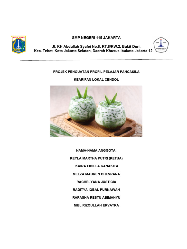 Proposal Kelp 3, Kuliner Minuman P5 7B-1 | PDF