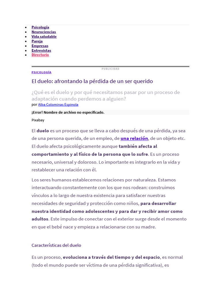 Entendiendo el Duelo y su Proceso | PDF | Dolor | Culpa (emoción)