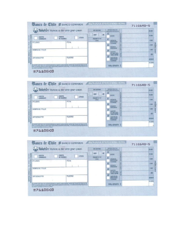 Papeleta Deposito | PDF