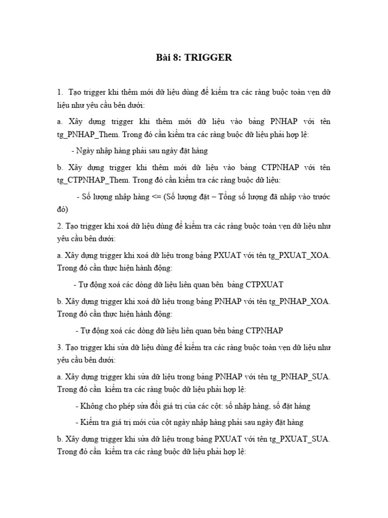 Bai 8 - Trigger | PDF