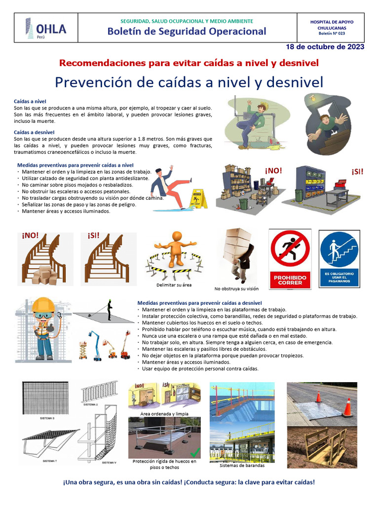 B23 Prevenir Caidas A Nivel Y Desnivel Pdf Seguridad Y Salud