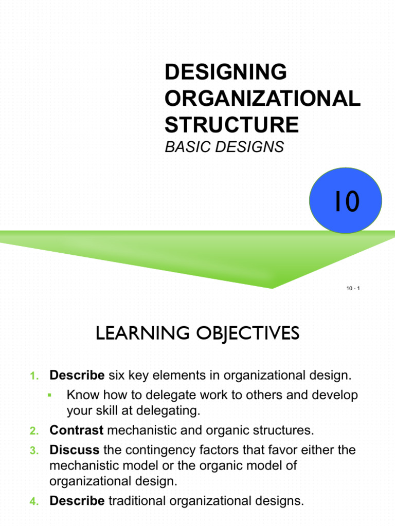 Chapter 10 Org Design-2 | PDF | Organizational Structure | Decentralization