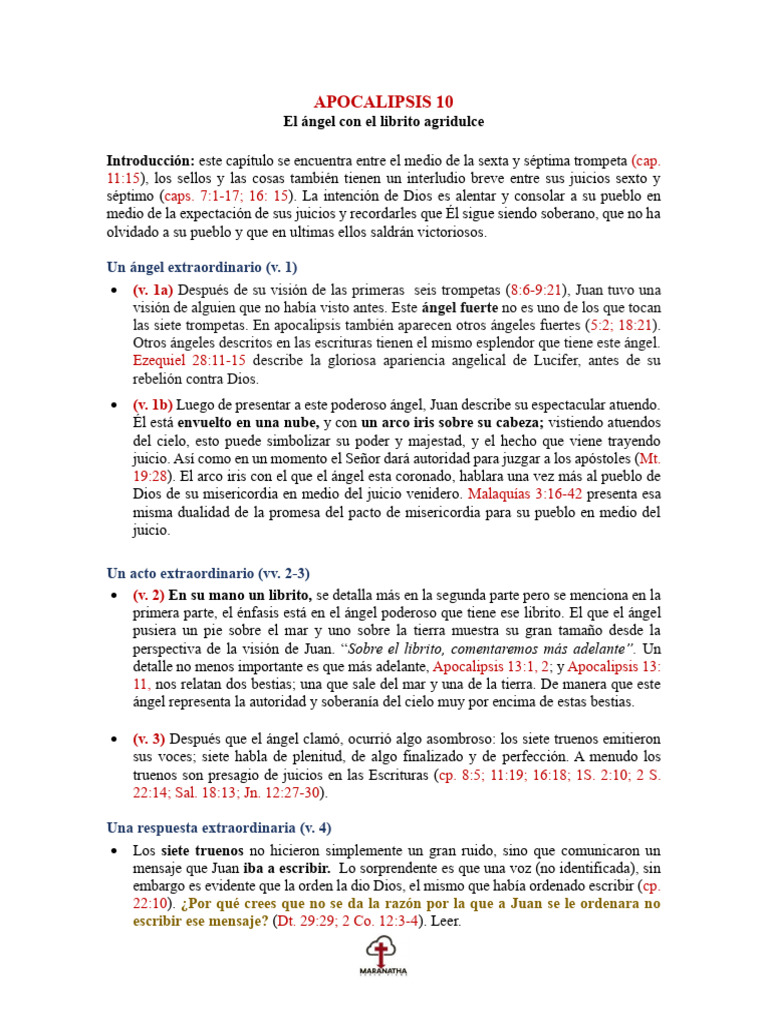Apocalipsis 10 | PDF | Libro de revelación | Concepciones de dios