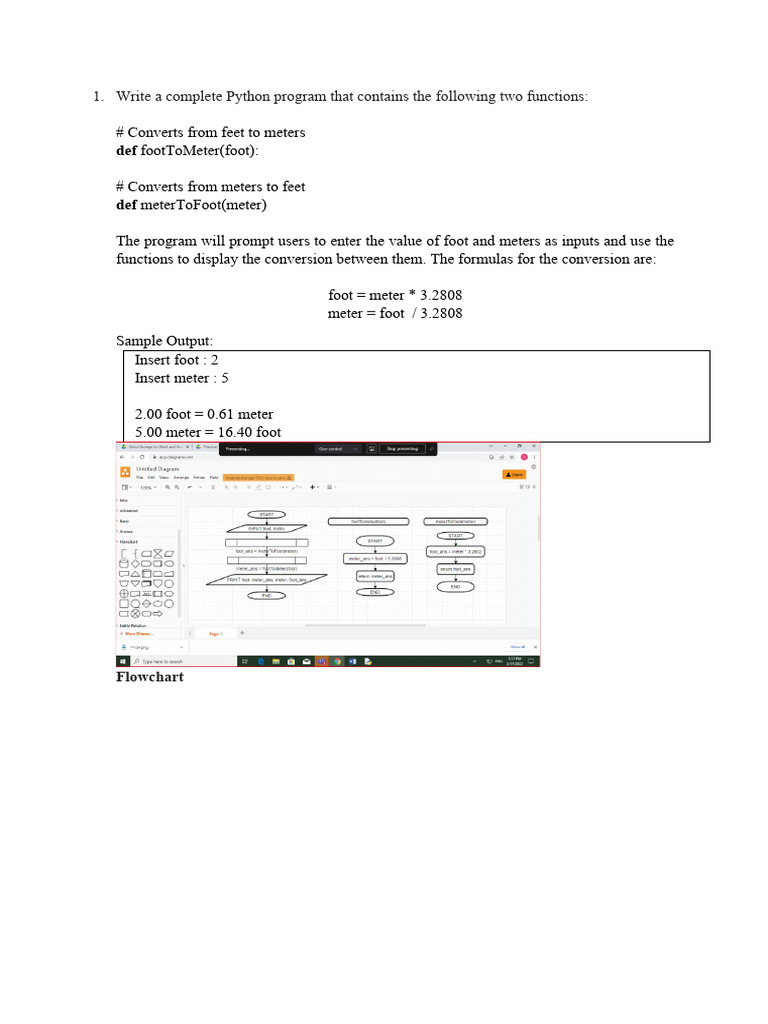 Python Exercise Flowchart | PDF
