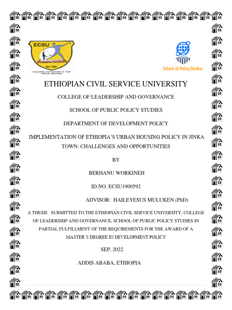 Masters Thesis Final Copy BerhanuWorkineh | PDF | Methodology | Policy