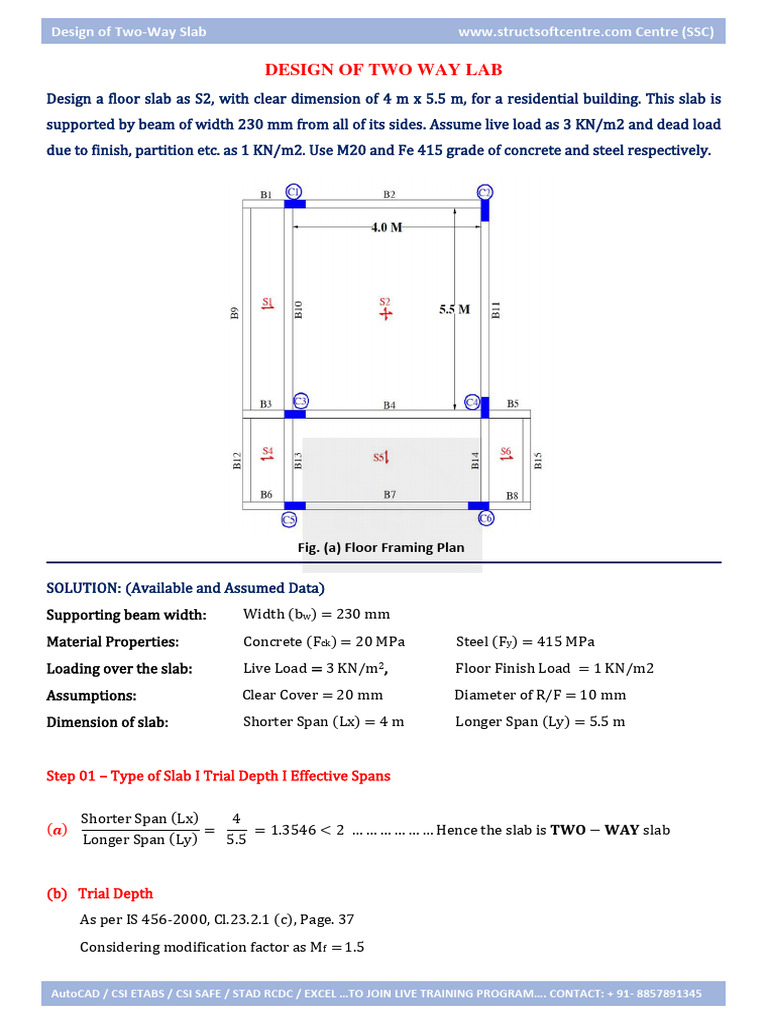 Two-Way Slab Design Guide | PDF | Civil Engineering | Architectural Design