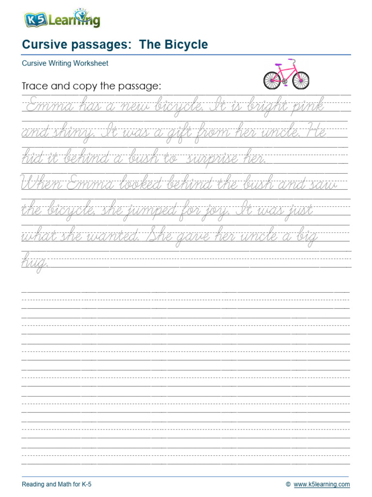 Handwriting Practice Passages 1 Printable | PDF