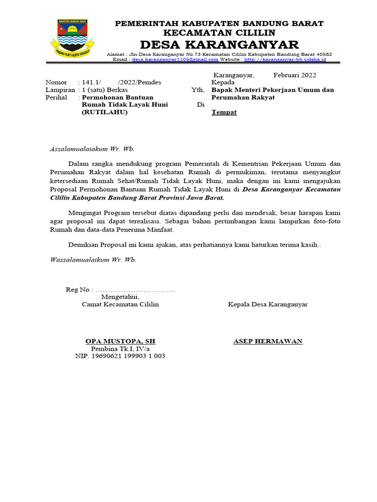 Proposal Rutilahu Pupr | PDF