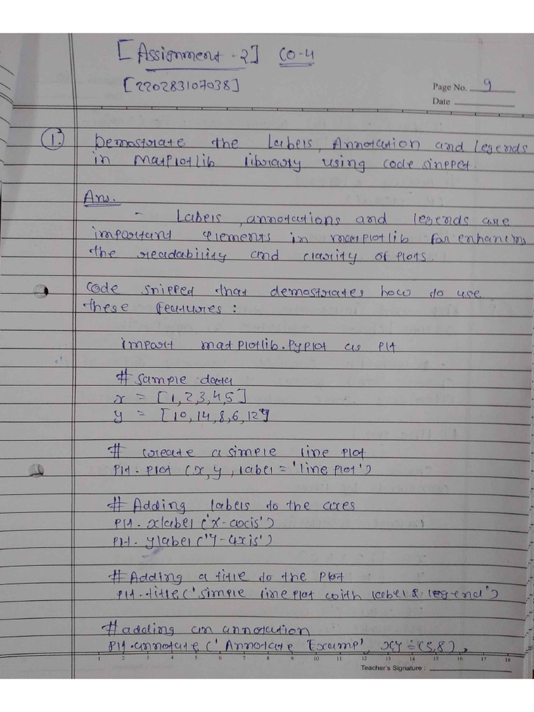PDS Hand-Written Assignment CH2 | PDF