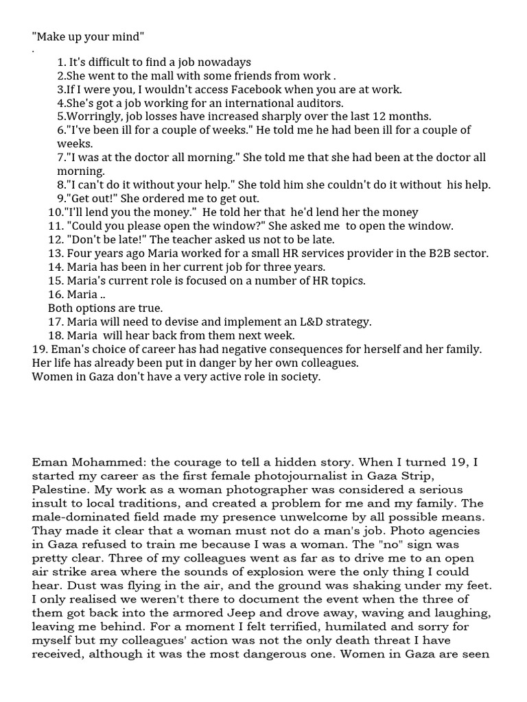 Make Up Your Mind Pdf Gaza Strip