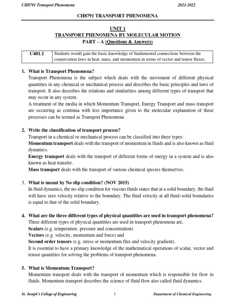TP QB | PDF | Diffusion | Transport Phenomena