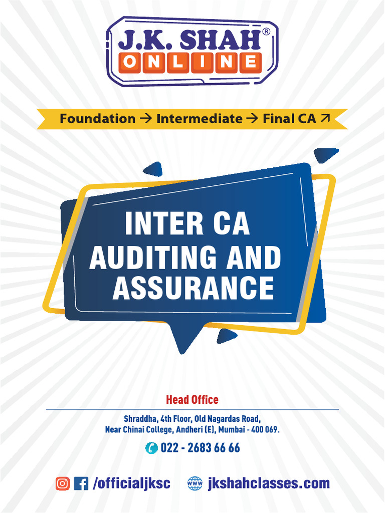 Auditing & Assurance - Summary Book (Ch. 1 To Ch. 13) | PDF | Audit ...