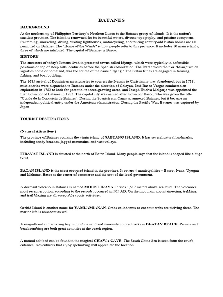 BATANES | PDF | Physical Geography