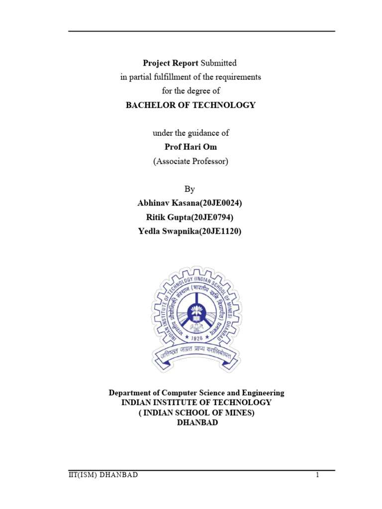 BTP Report Preparation Guidelines | PDF | Image Segmentation | Flow ...