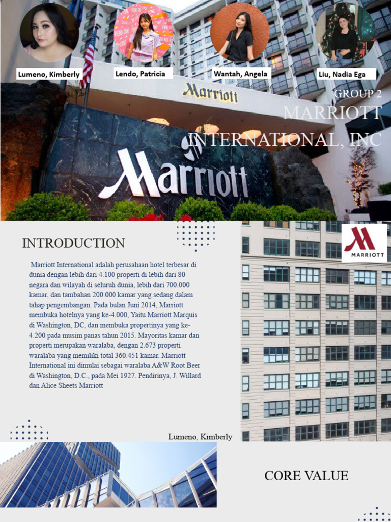Marriott International: Core Values & Strategy | PDF | Investing ...