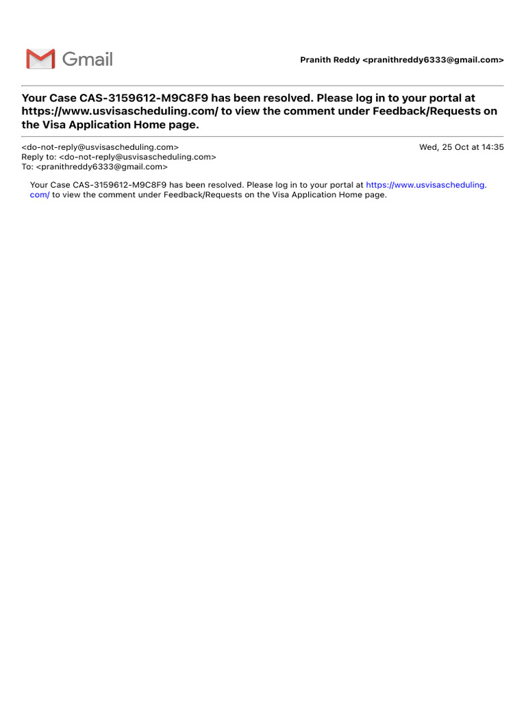 Your Case CAS-3159612-M9C8F9 Has Been Resolved. Please Log in To Your ...