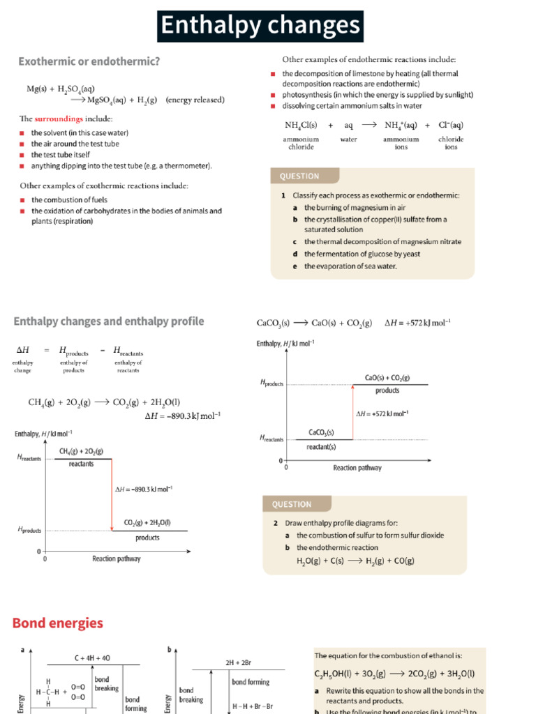 Enthalpy Change | PDF
