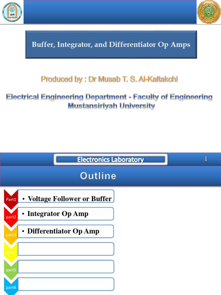 Buffer, Integrator, and Differentiator Op Amps | PDF | Operational ...