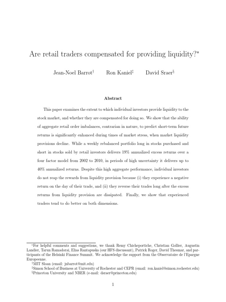 Bks Full Pdf Market Liquidity Stocks