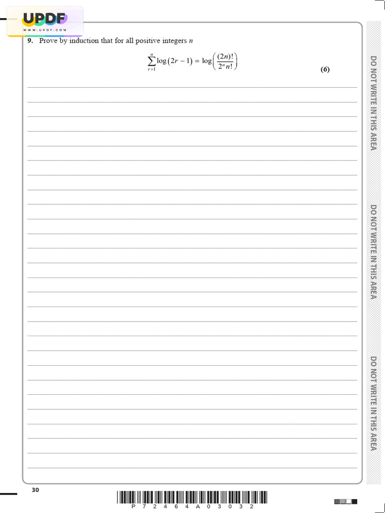 Further Pure Mathematics F1 Question Paper January 2023 Wfm01-01-Que ...