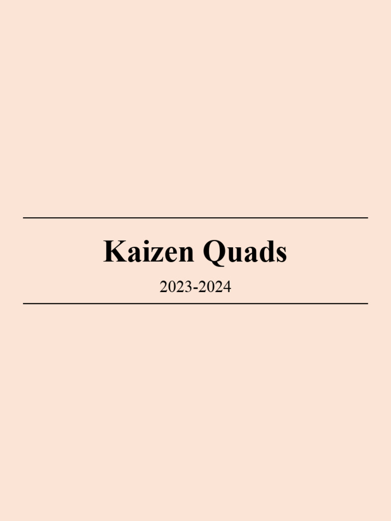 Kaizen Quads | PDF