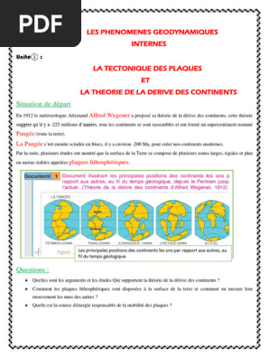 Preuves De La Dérive Des Continents Dans Les Montagnes