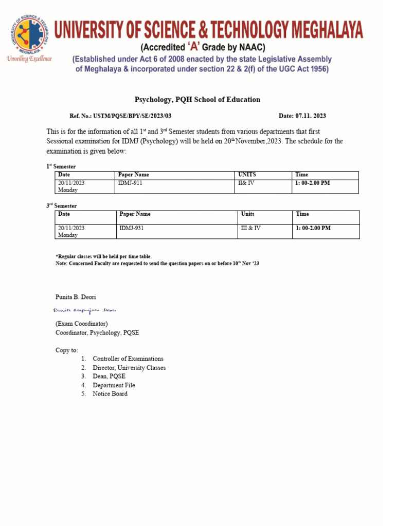 IDMJ Circular NOV | PDF